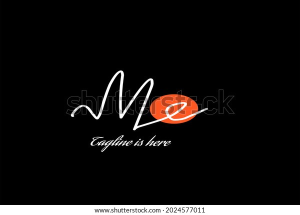 Me Initial Logo Handwriting Template Vector Stock Vector (Royalty Free ...