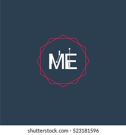 Me Logo Letter Initial Abstract Polygonal Stock Vector (Royalty Free ...