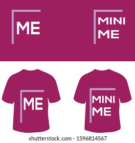 Me Mini Me Typography Father Son Stock Vector (Royalty Free) 1596814567 ...