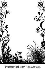 Meadow Plants Stock Vector (Royalty Free) 256525297 | Shutterstock