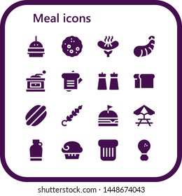 Meal Icon Set 16 Filled Meal Stock Vector (Royalty Free) 1448674043 ...