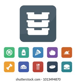 Meal Icons Vector Collection Filled Meal Stock Vector (Royalty Free ...