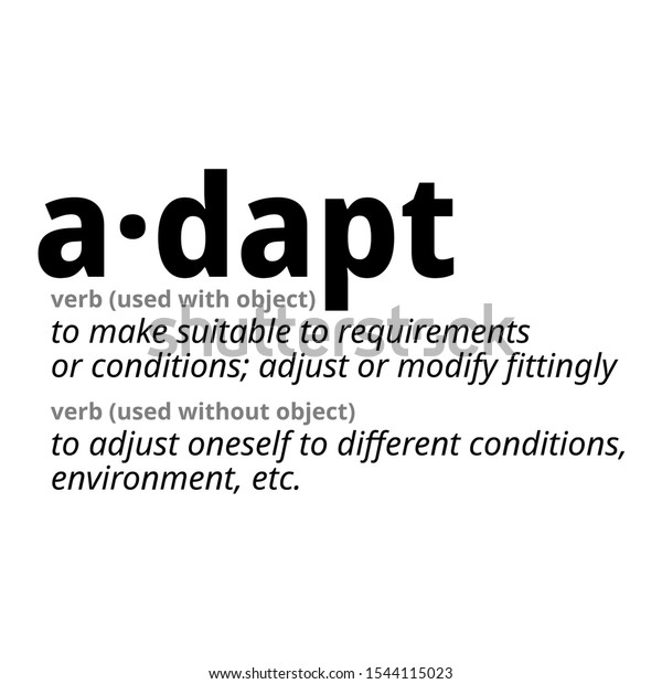 Meaning Word Adapt Dictionary Stock Vector (Royalty Free) 1544115023 ...