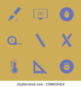 Measure Icon Set Temperature Ruler Pencil Stock Vector (Royalty Free ...