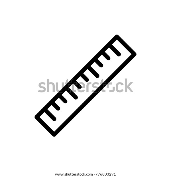Measure Line Icon High Quality Black Stock Vector (Royalty Free) 776803291