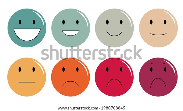 Measure Scale Chart Emoticon Face Emotion Stock Vector (Royalty Free ...