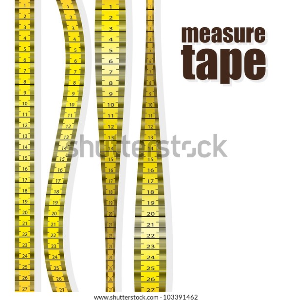 Measure Tapes Different Positions Isolated On Stock Vector (Royalty ...
