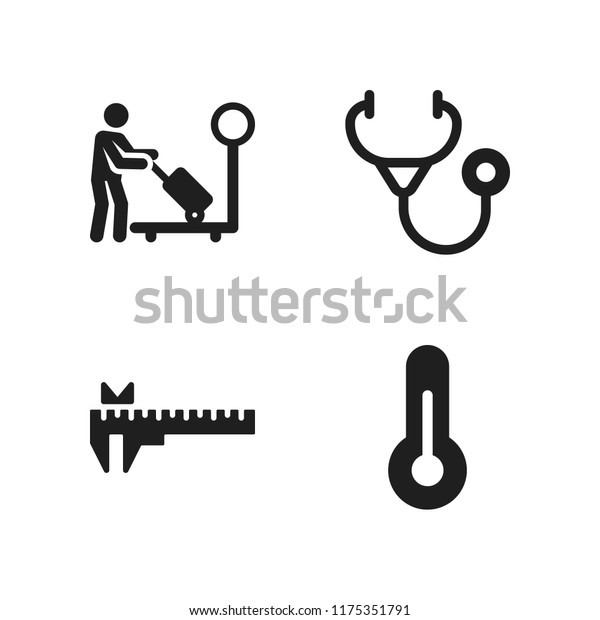 Measurement Icon 4 Measurement Vector Icons Stock Vector (Royalty Free ...