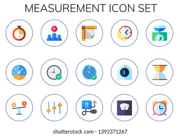 Measurement Icon Set 15 Flat Measurement Stock Vector (Royalty Free ...