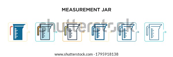 Measurement Jar Vector Icon 6 Different Stock Vector (Royalty Free ...