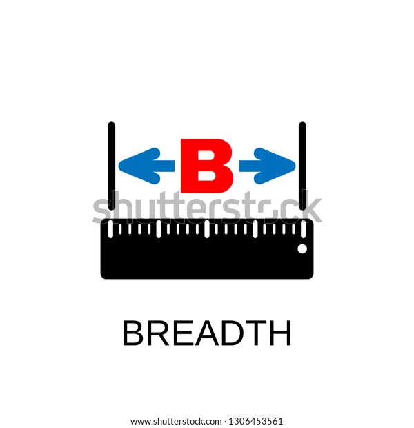 Measurement Ruler Icon Breadth Concept Symbol: vector de stock (libre ...