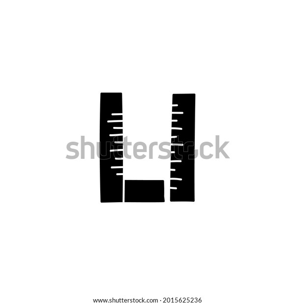Measurement Rulers Scale Icon Solid Black Stock Vector (Royalty Free ...