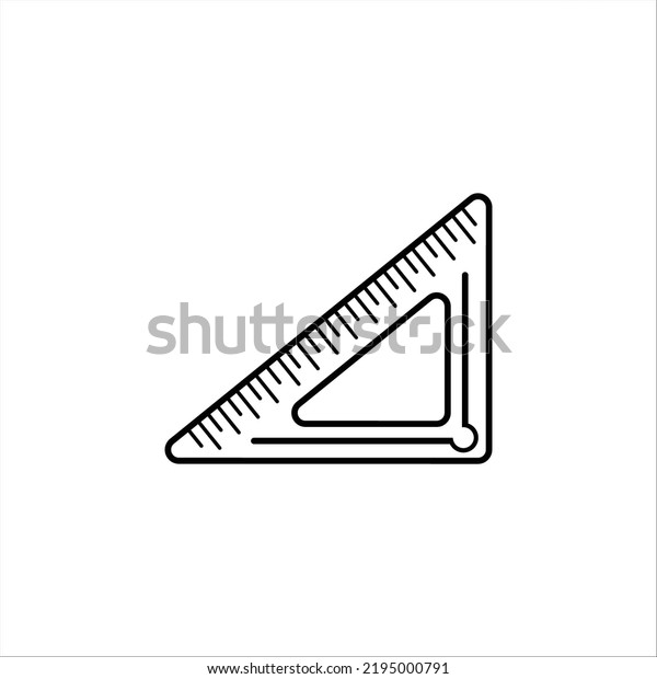 Measurement Scale Triangle Ruler Icon Stock Vector (Royalty Free ...