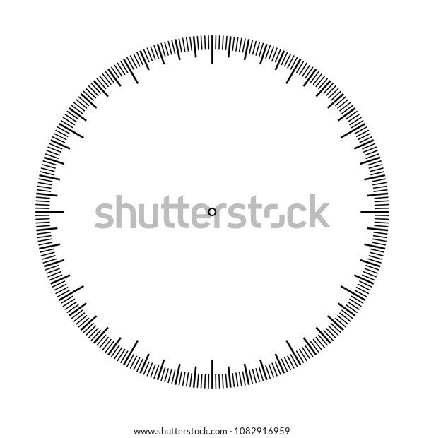 Measuring Circle Scale Stopwatch Dial Measuring Stock Vector (Royalty ...