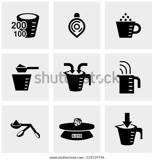 Measuring Cup Vector Icons Set On Stock Vector (Royalty Free) 219119746