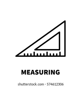 Measuring Icon Logo Modern Line Style Stock Vector (Royalty Free ...