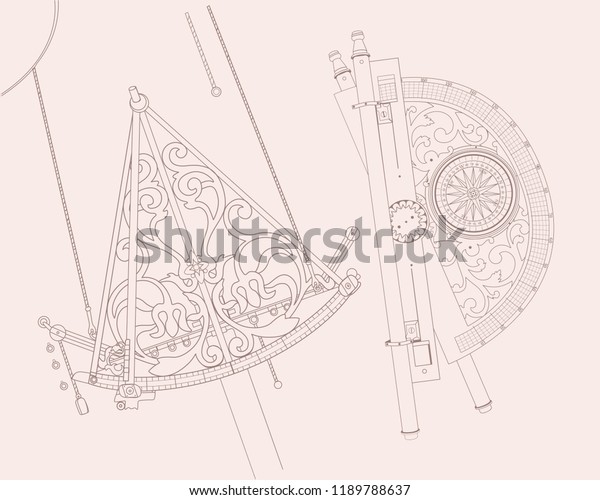 Measuring Instrument Inventions Ancient Scientists Vintage Stock Vector ...