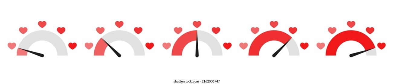 Measuring Love Meter Indicator Valentines Day Stock Vector (Royalty ...