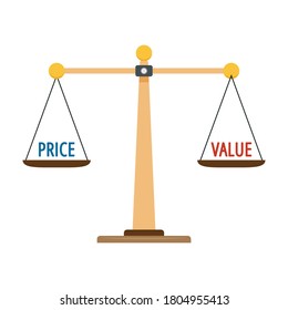 Measuring Price Value Balance On Scale Stock Vector (Royalty Free ...