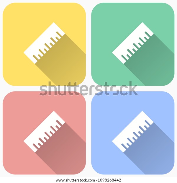 Measuring Ruler Icon Length Measurement Illustration Stock Vector ...