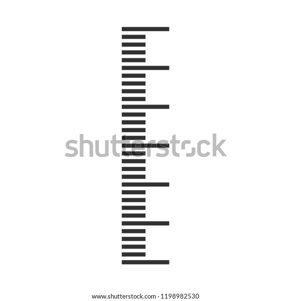 Measuring Scale Markup Rulers Vertical Position Stock Vector (Royalty ...