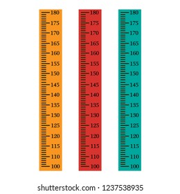 Measuring Scale Numbers Markup Set Rulers Stock Vector (Royalty Free ...