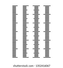 Measuring Scale Rulers Vertical Position Vector Stock Vector (Royalty ...