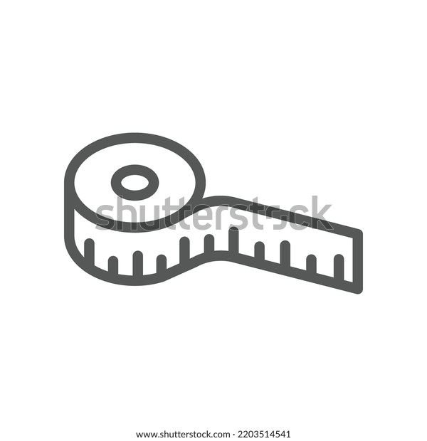 Measuring Tape Line Length Centimeter Meter Stock Vector (Royalty Free ...