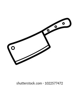 Meat Cleaver Knife Icon Vector Stock Vector (Royalty Free) 1022577472 ...
