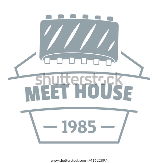 Meat House Logo Simple Illustration Meat Stock Vector (Royalty Free ...