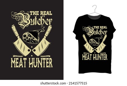 Meat Hunter Tshirt Design Men Women Stock Vector (Royalty Free ...