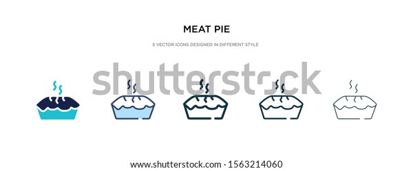 Meat Pie Icon Different Style Vector Stock Vector (Royalty Free ...