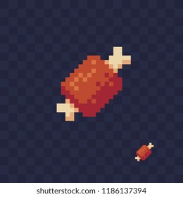 Vektor Stok Meat Pixel Art Icon 8bit Element (Tanpa Royalti) 1186137394 ...