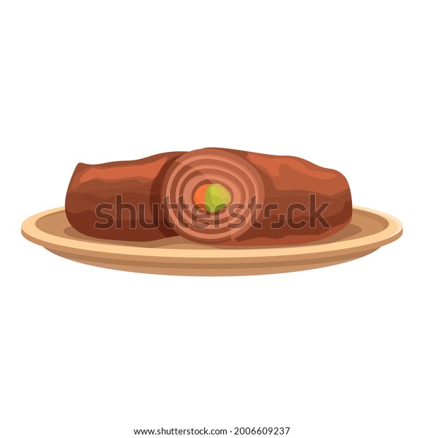 Meat Roll Icon Cartoon Vector Chicken Stock Vector (Royalty Free ...