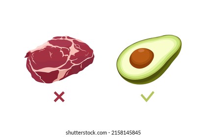 376 Meat vs vegetables Images, Stock Photos & Vectors | Shutterstock