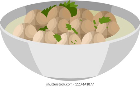 Meatball Food Vector Illustration Stock Vector (Royalty Free ...