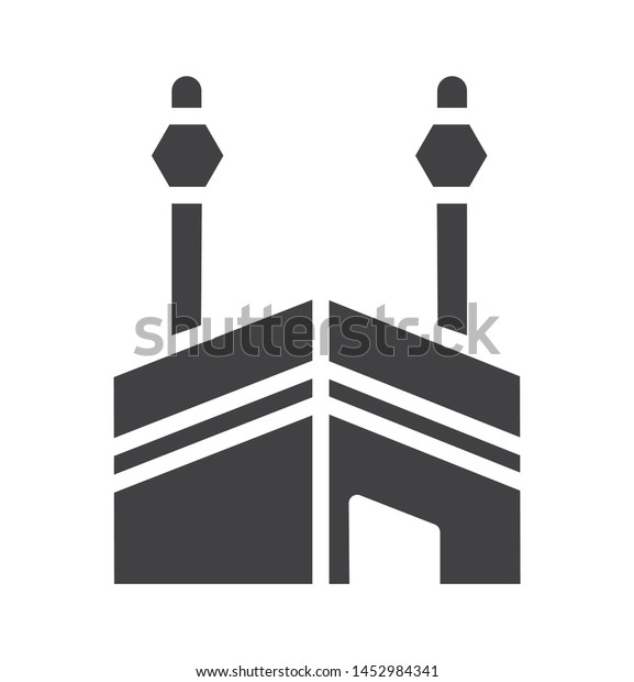 Mecca Icon Simple Black Glyph Style Stock Vector (Royalty Free) 1452984341