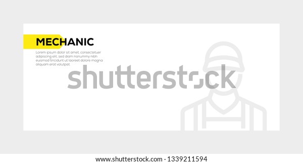 Mechanic Banner Concept Stock Vector (Royalty Free) 1339211594 ...