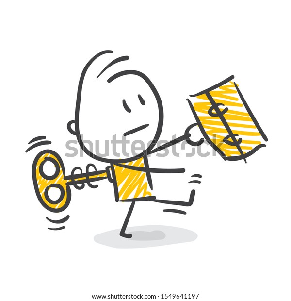 Mechanic Business Stickman Winded Vector Stock Vector (Royalty Free ...