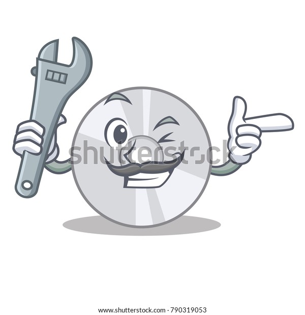 Mechanic Cd Mascot Cartoon Style Stock Vector (Royalty Free) 790319053 ...