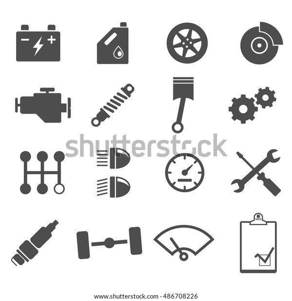Vector de stock (libre de regalías) sobre Iconos mecánicos486708226