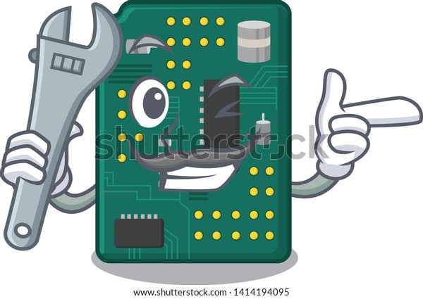 Mechanic Pcb Circuit Board Cartoon Stock Vector (Royalty Free ...