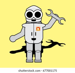 Mechanic Robot Stock Vector (Royalty Free) 677001175 | Shutterstock