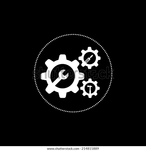 Mechanic Symbol On Black Background Stock Vector (Royalty Free ...