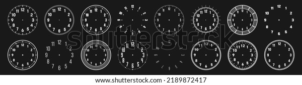 Mechanical Clock Faces Arabic Numerals Bezel: เวกเตอร์สต็อก (ปลอดค่า ...