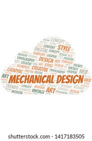 Mechanical Design Word Cloud Wordcloud Made Stock Vector (Royalty Free ...