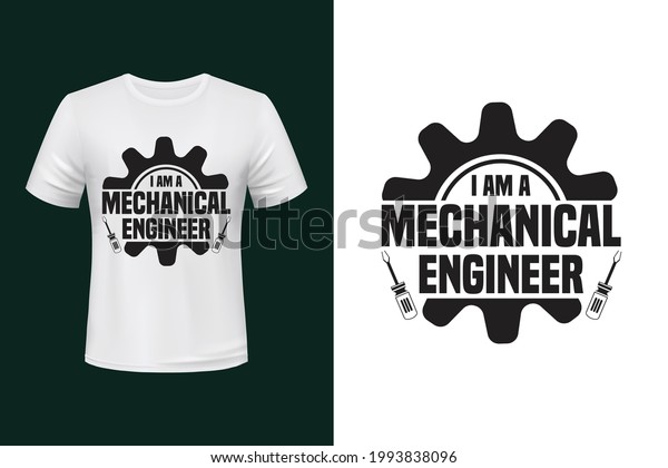Mechanical Engineer Vector T Shirt Design Stock Vector (Royalty Free ...