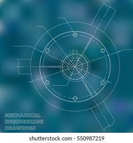 Mechanical Engineering Drawings Engineering Blue Grid Stock Vector ...