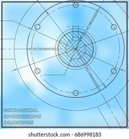Mechanical Engineering Drawings Engineering Illustration Blue Stock ...