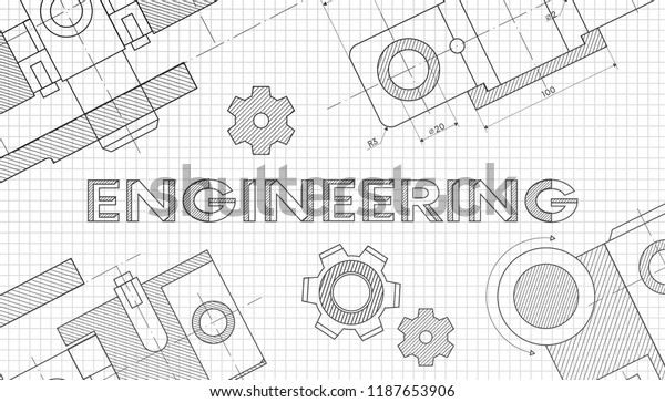 Mechanical Engineering Drawings Technical Drawingabstract Technology ...